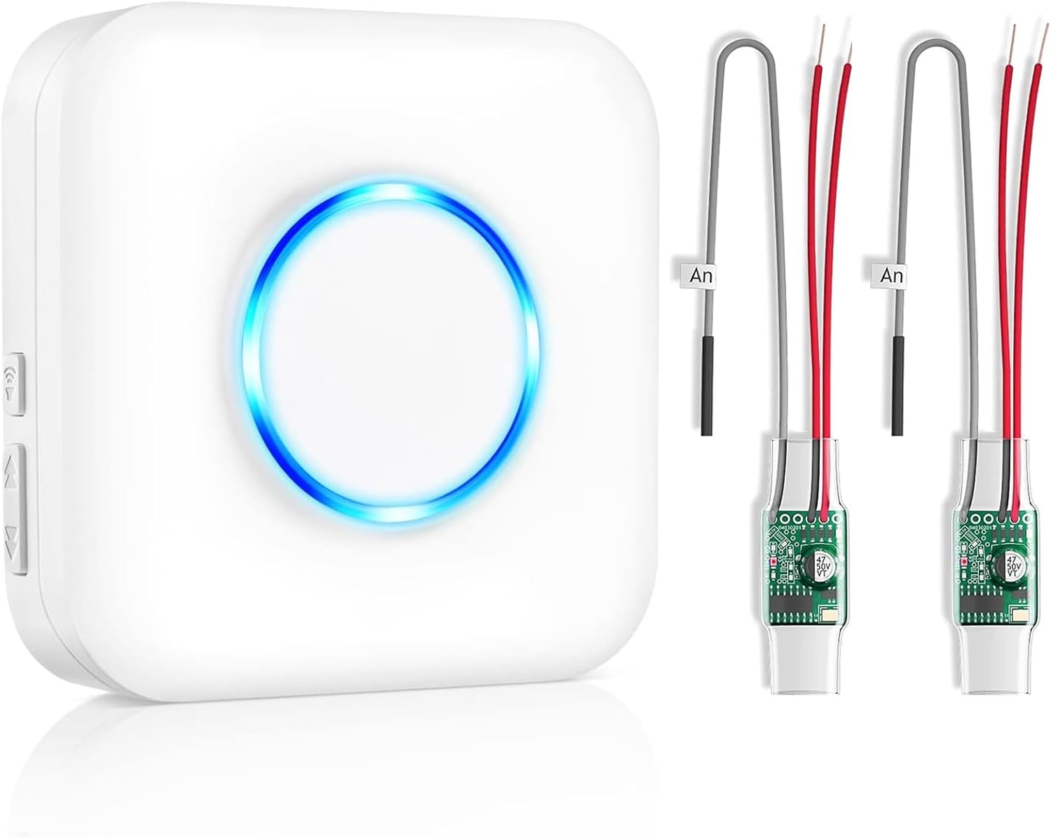 Wireless Doorbell Extender with Receiver Connects to Existing Hardwired ...