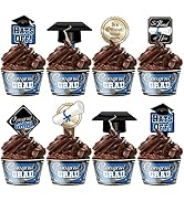 Amazon.com: Treasures Gifted Blue Graduation Cake Topper 2024-1 ...
