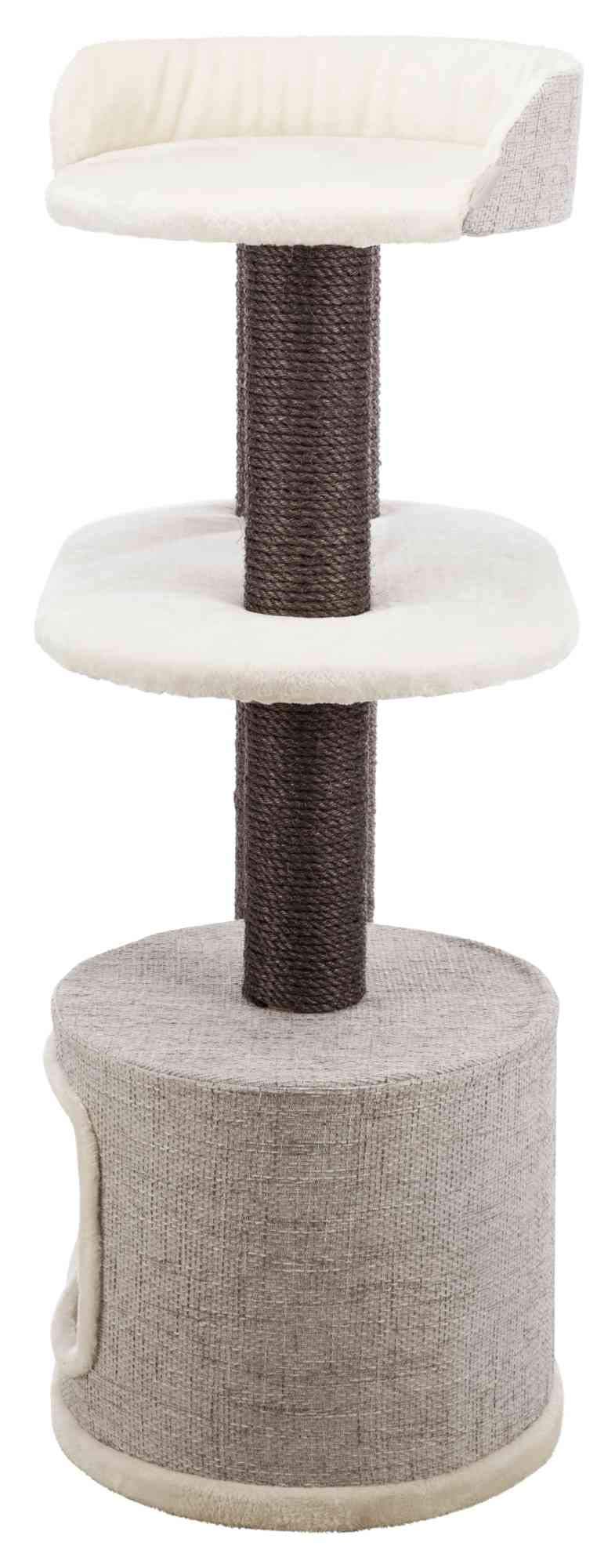 TRIXIE Cara Gray Cat Tower for Large Cats, with Scratching Posts, Two ...
