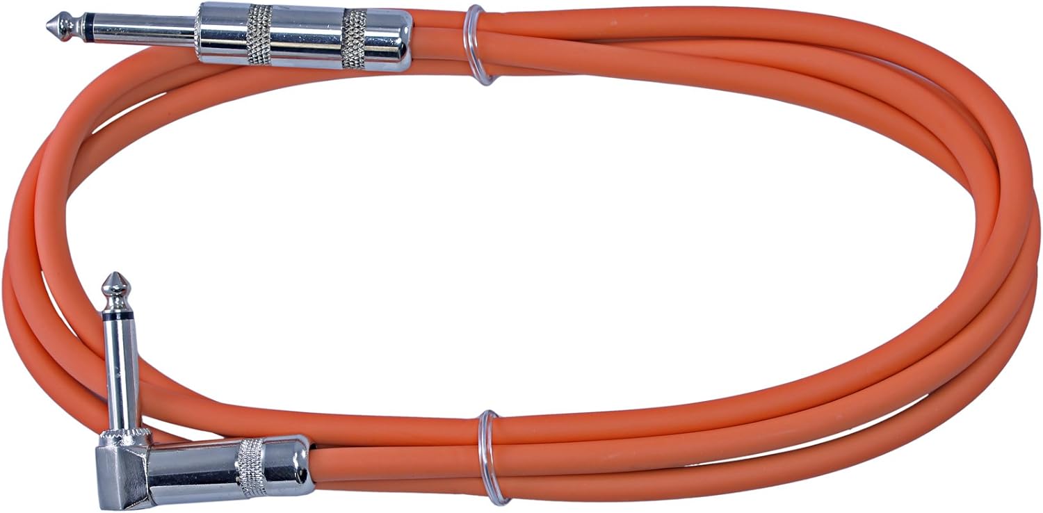 Amazon.com: Yovus Flexible Guitar Cable Right Angle to Straight 1/4 ...