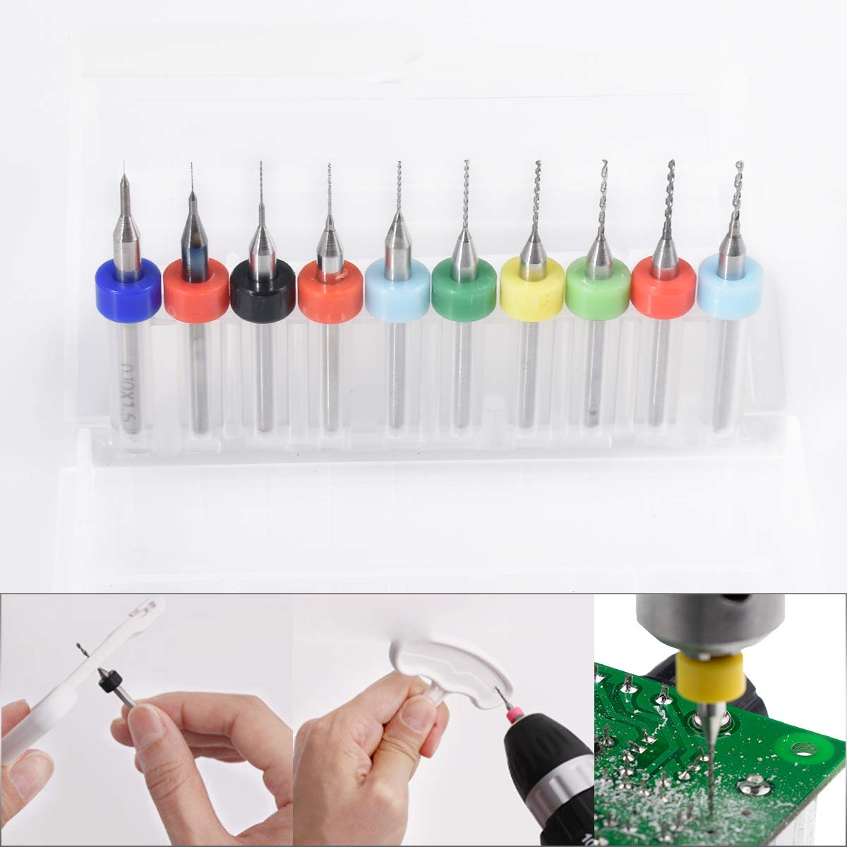 Amazon.com: HOHXEN 0.1mm to 1.0mm Carbide PCB Rotary Tool Jewelry CNC ...