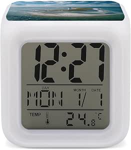 Amazon.com: STVNKML 7-Color Changing Alarm Clock with Lighthouse on The ...