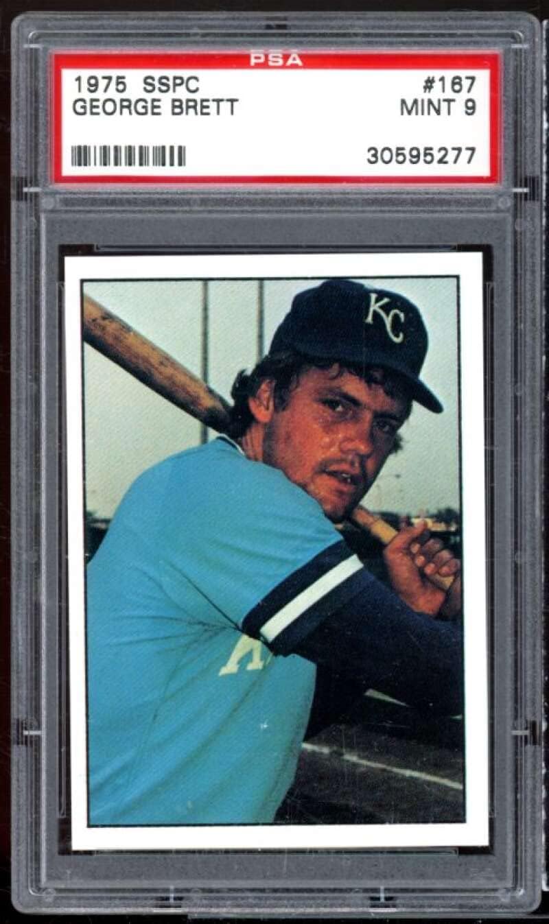 Amazon.com: George Brett Rookie Card 1975 SSPC #167 PSA 9 ...