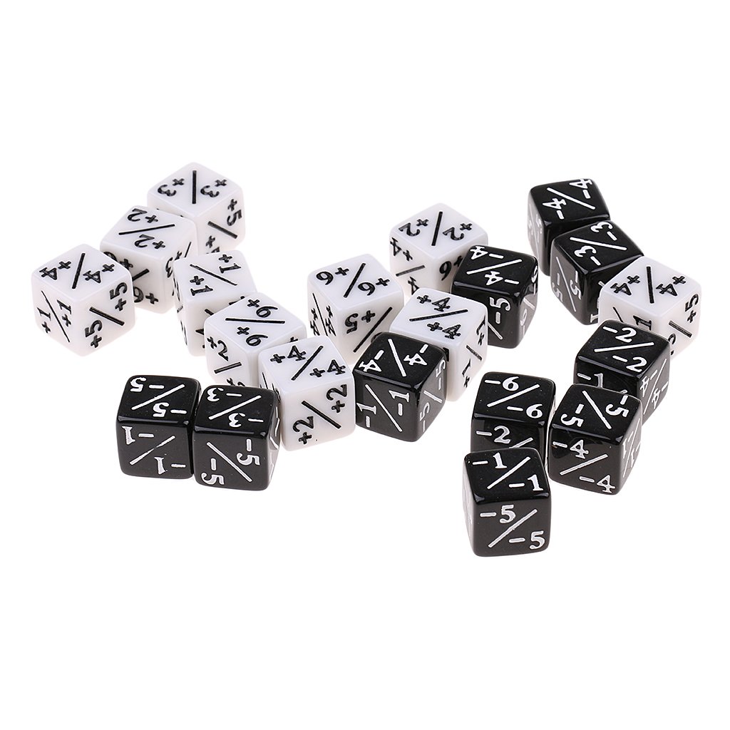 C2K 20x Math Fraction Dices Dies Six Sided D6 for Kids Children Number ...