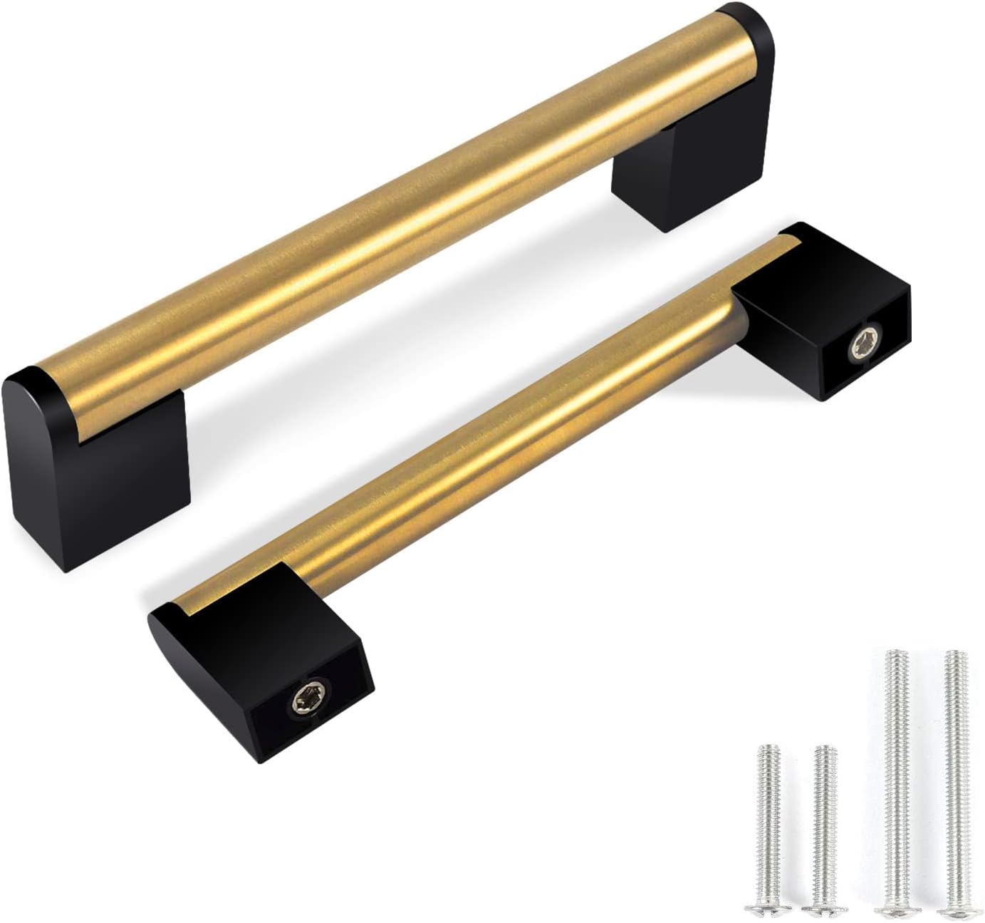 Pack of 10 Brushed Gold Handles for Cabinets and Drawers, 5 inch (128mm ...