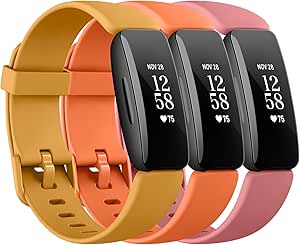 Amazon.com: 3 Pack Silicone Bands Compatible with Fitbit Inspire 2 ...
