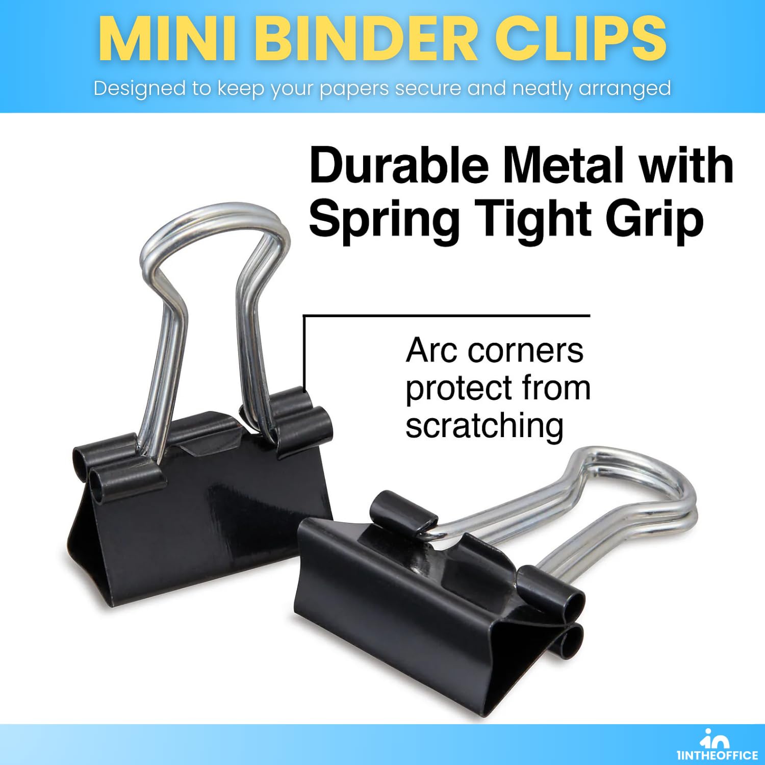 Snapklik.com : 1InTheOffice Mini Binder Clips, Paper Clamp, Metal ...