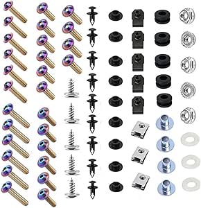 Amazon.com: Possbay Motorcycle Complete Fairing Bolt Kit, for Honda ...