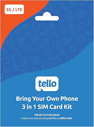 Amazon.com: Tello Mobile - Bring Your Own Phone - 3 in 1 GSM SIM Card ...