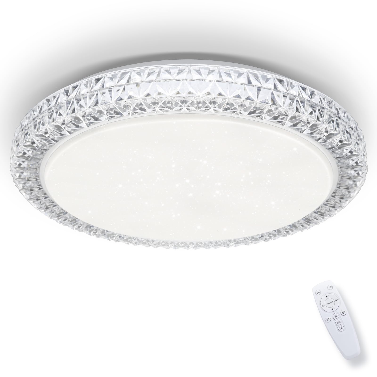 OOWOLF LED Ceiling Light, 40W 15.4 Inch Dimmable Ceiling Light ...