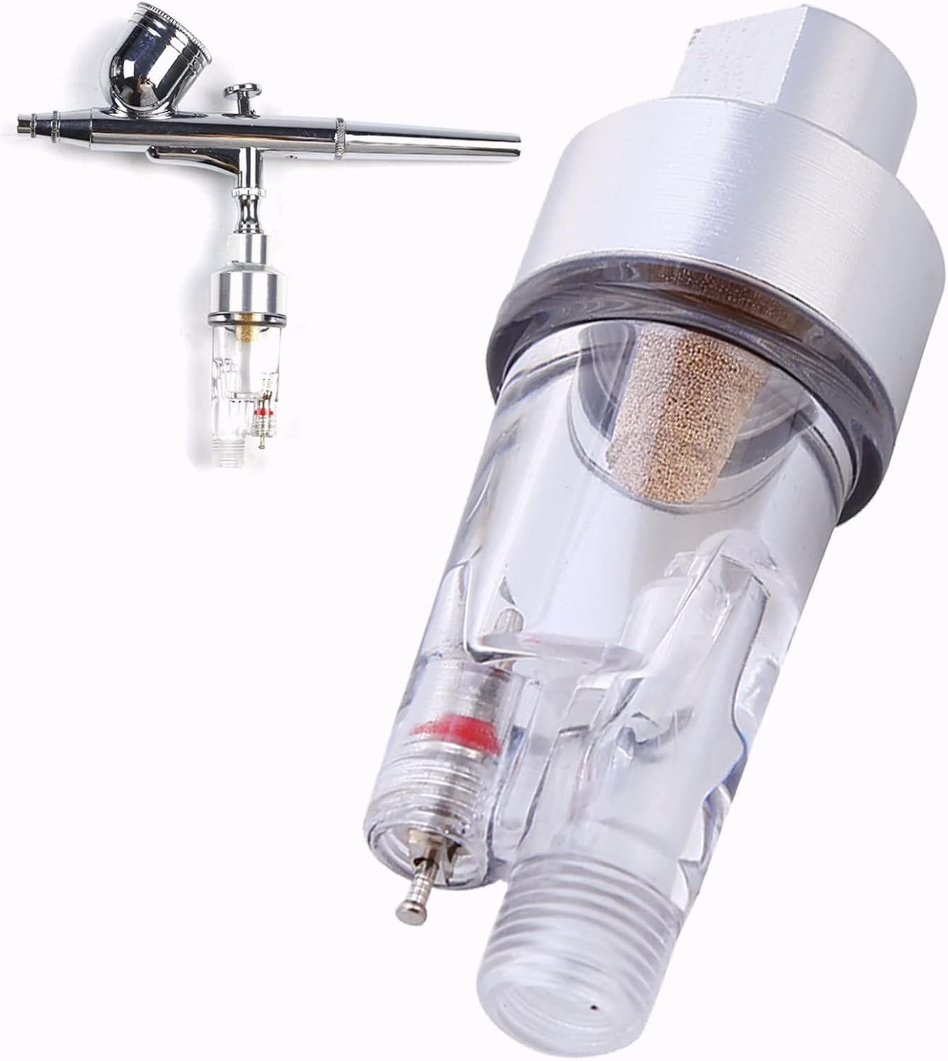 1/8" Regulator Water Oil Separator, Airbrush in-Line Mini Separator Air ...