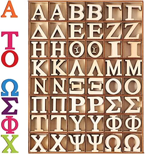 Amazon.com: 96 Pieces Wooden Greek Letters Unfinished Wood Greek ...