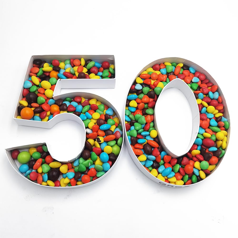 Snapklik.com : QRQR Paper Mache Cardboard Number Fillable Cutout Candy ...