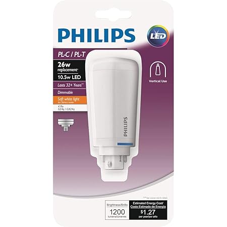 (10-Pack) Philips 458422 10.5PL-C/T LED/26V-3500 IF 4P 10.5-Watt LED ...