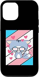 Amazon.com: iPhone 14 Pro Cat Pride heart Transgender Flag LGBT Proud ...