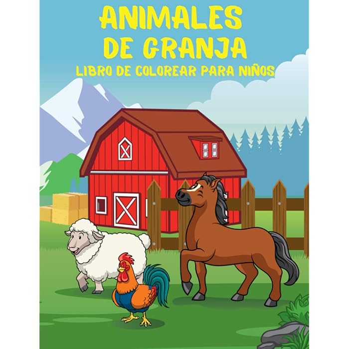 Buy Animales de Granja Libro de Colorear Para NIÑOS: Libro para ...
