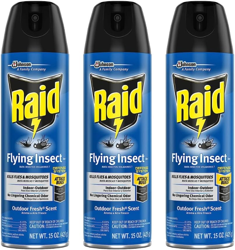 Amazon.com: Raid Flying Insect Killer, Kills Flies, Mosquitoes, and ...