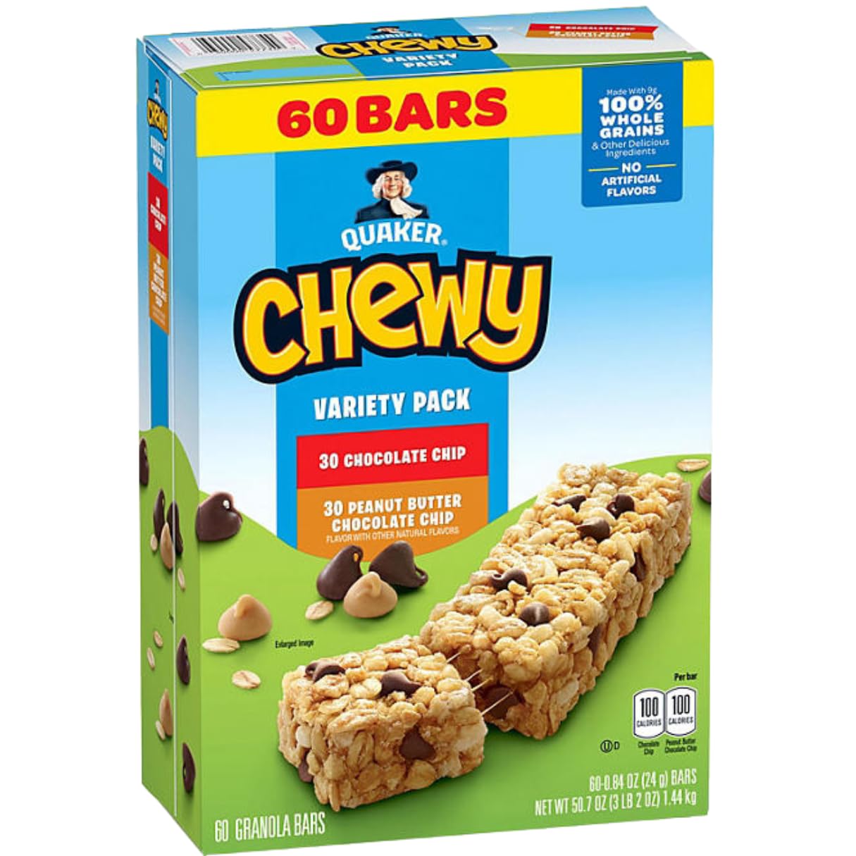 Amazon.com: Quaker Chewy Variety Pack Chocolate Chip And Peanut Butter ...