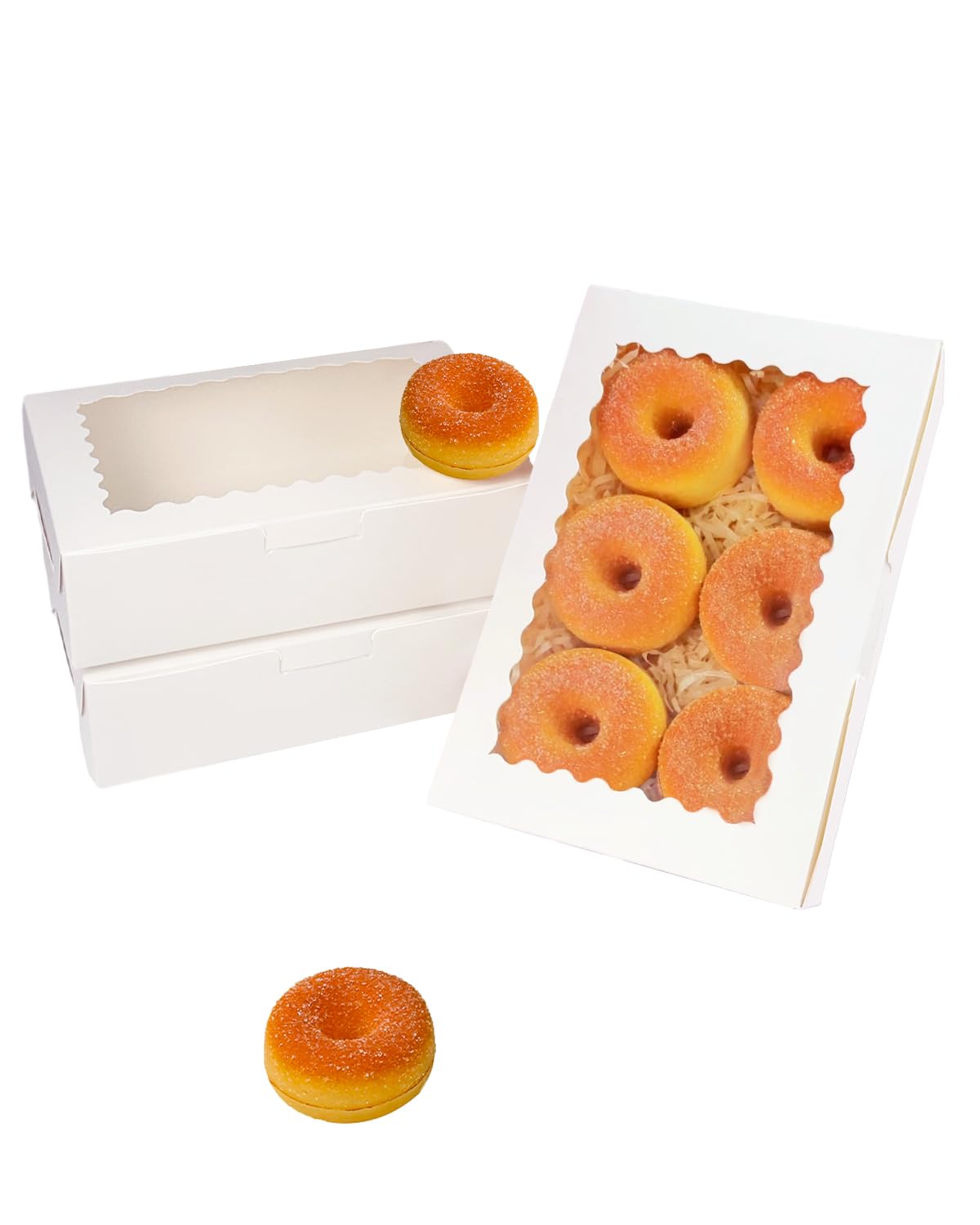 Snapklik.com : Qiqee 9x6x2.5 Inch White Cookie Box