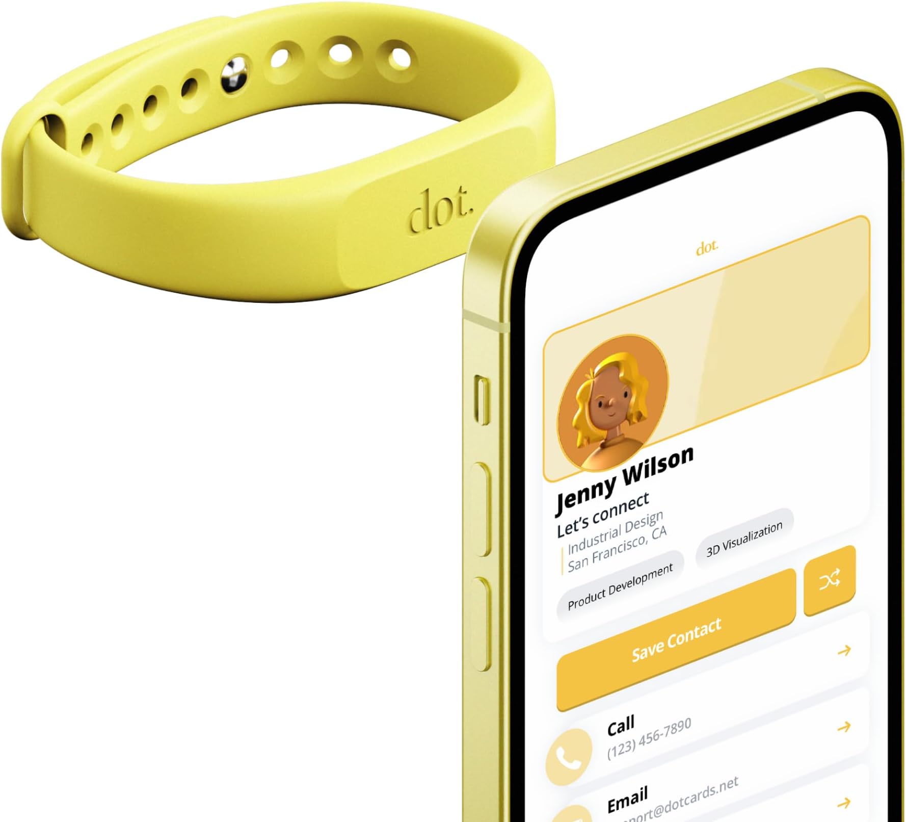Amazon.com: dot. Band - Digital Business Card Wristband - Tap to Share ...