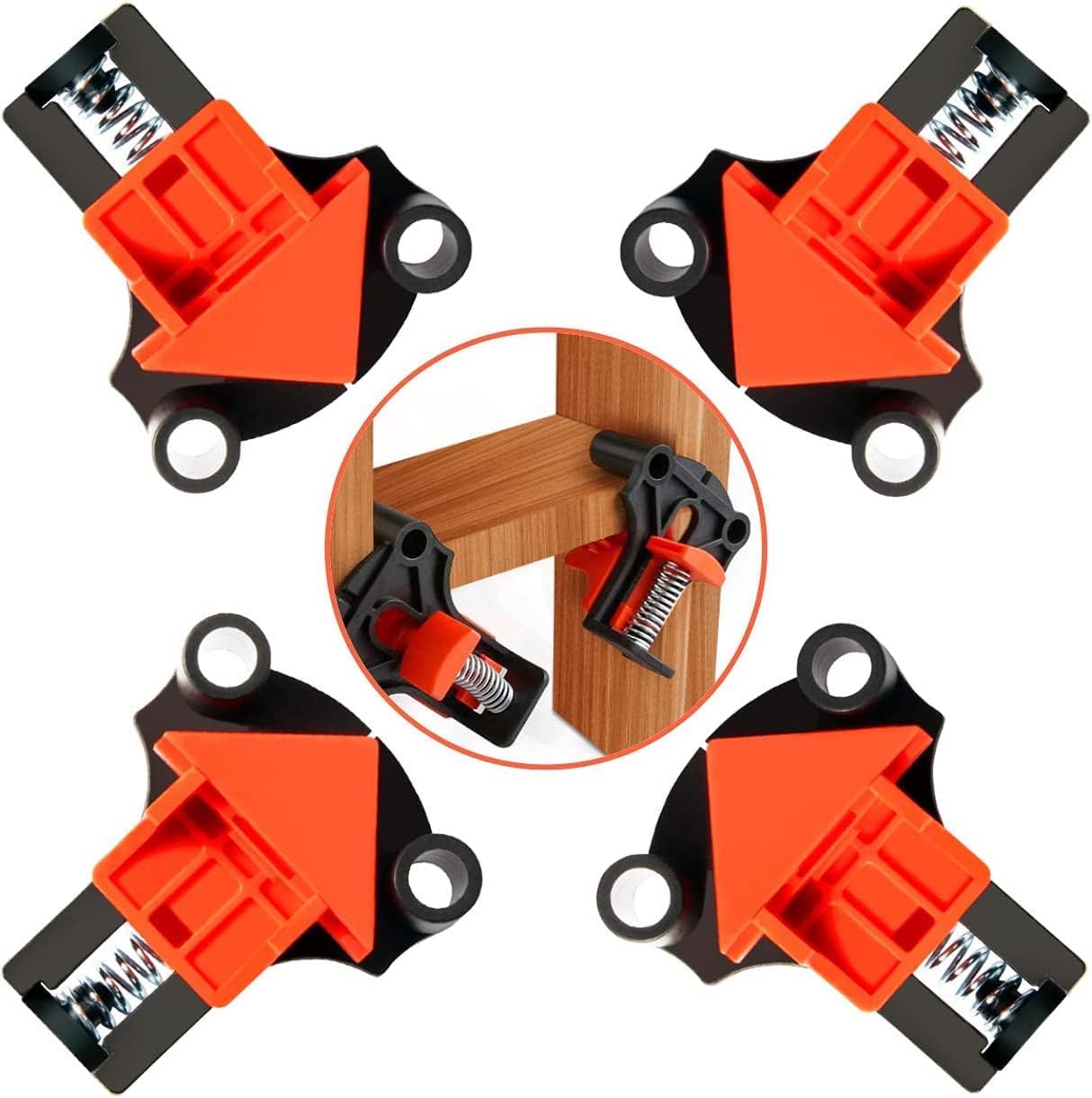 Katomi Wood Corner Clamps for Woodwork, 4Pcs/Set Multi-Angle 60/90/120 ...