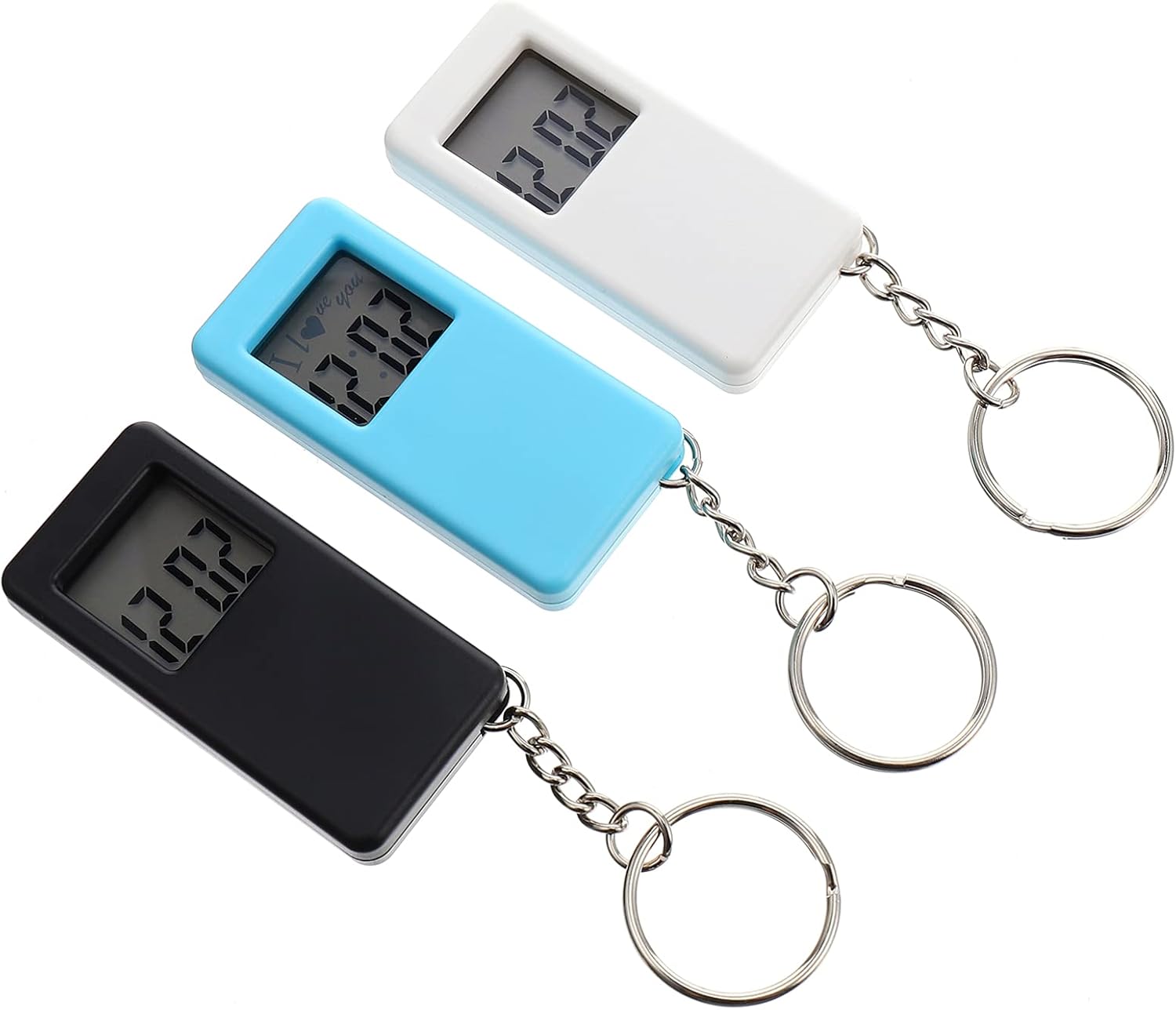 Hemobllo Keychain Pocket Watch Small Key Ring Digital Watch Small ...