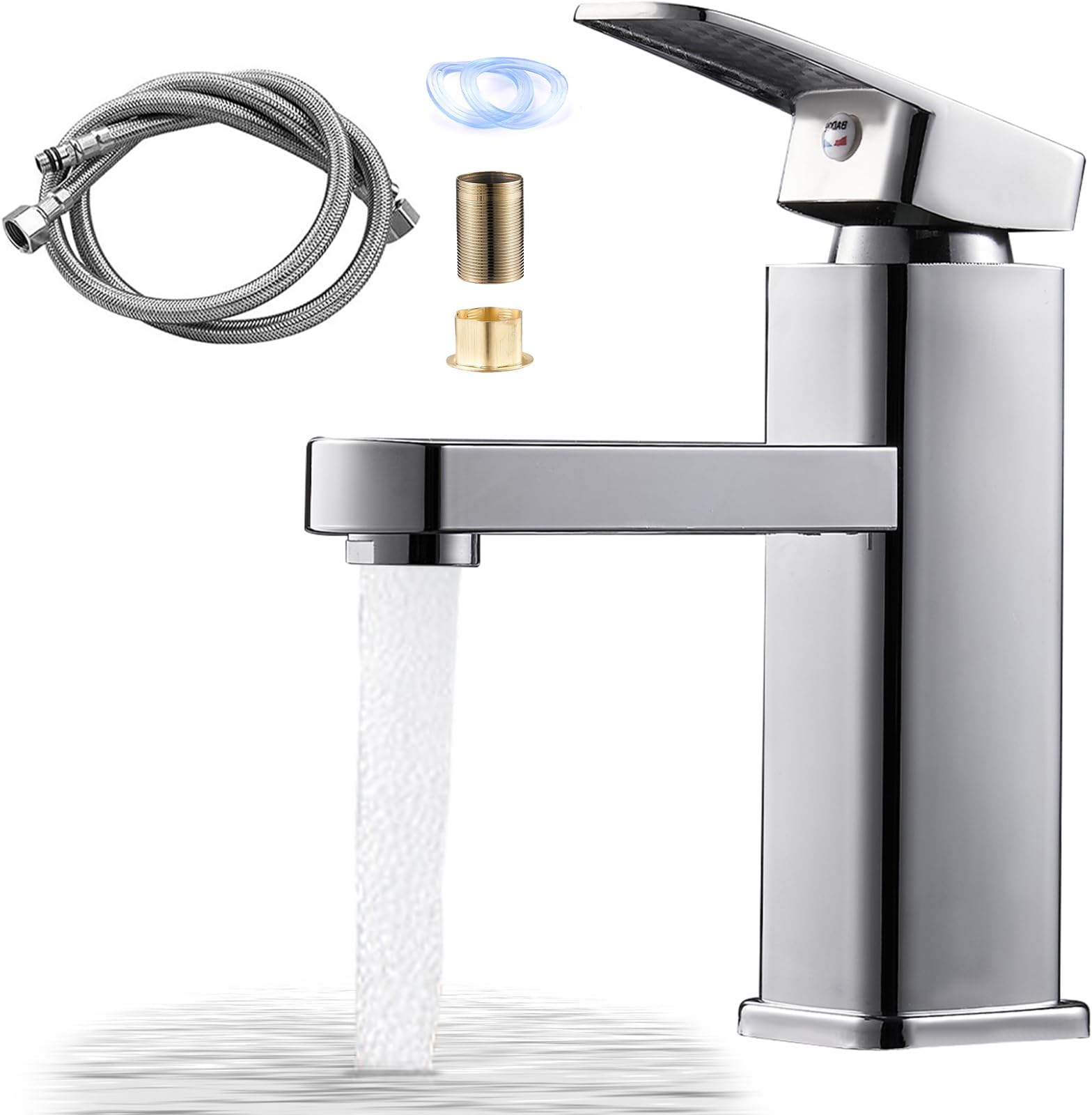 Llaves para Lavabo Baño,Monomando para Lavabo de Acero Inoxidable ...