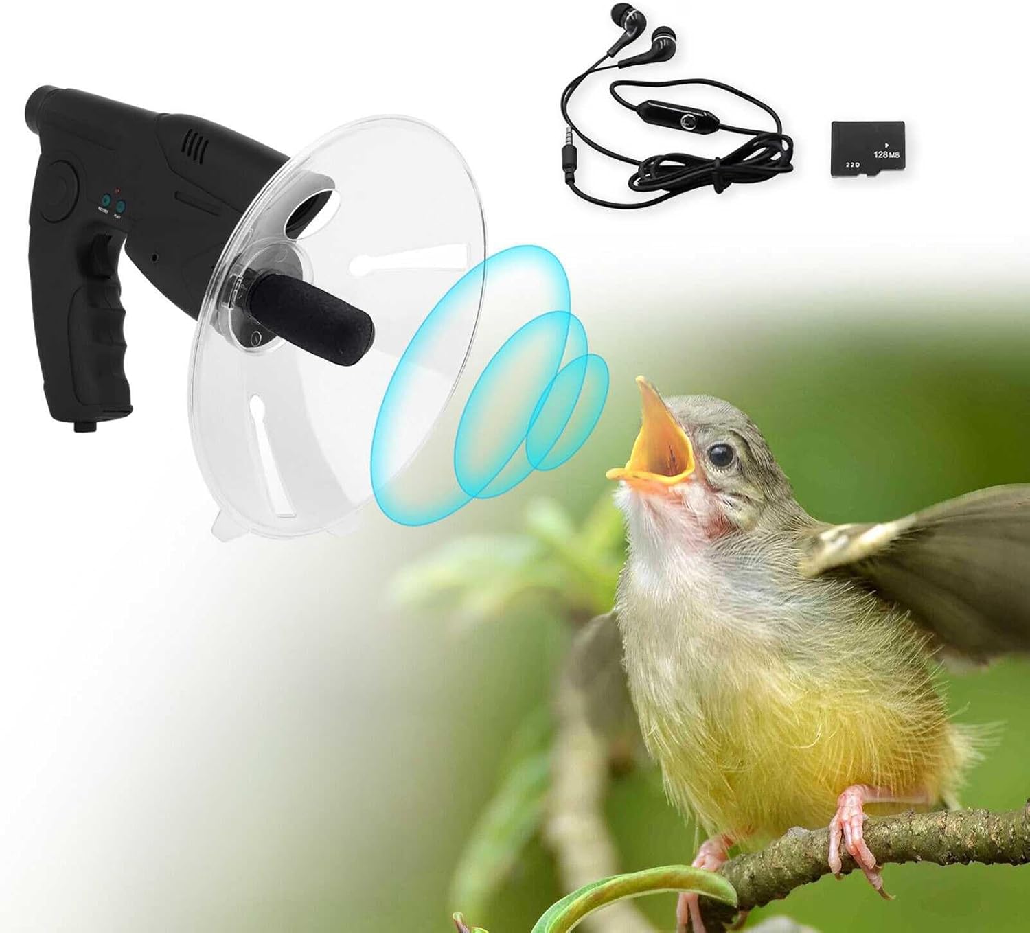 Amazon.com: LVMMO Parabolic Microphone Bionic Ear, 8X Monocular Sound ...