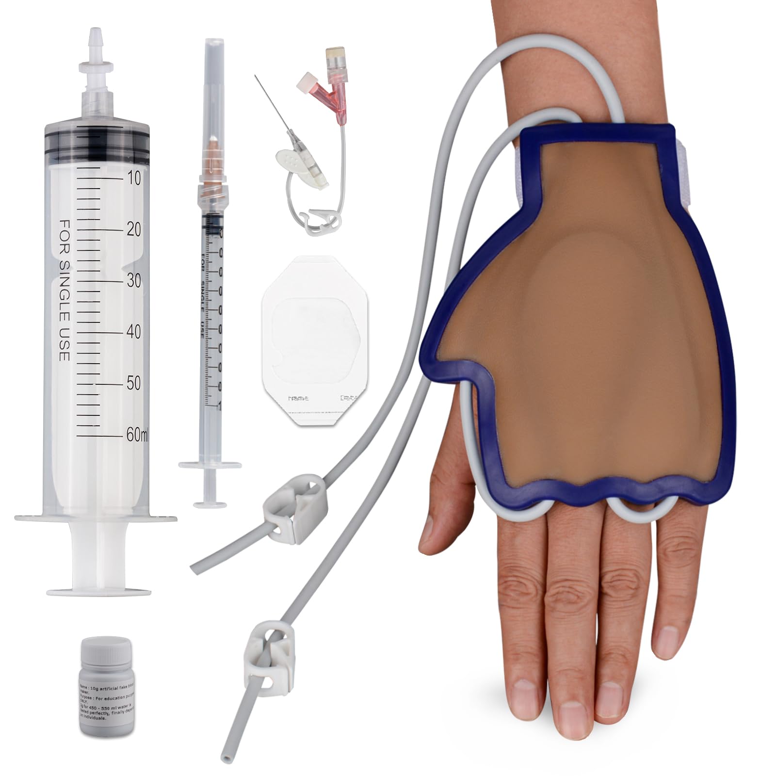 Amazon.com: SimCoach Phlebotomy and Venipuncture Practice Kit, Wearable IV Practice Kit, Dorsal ...
