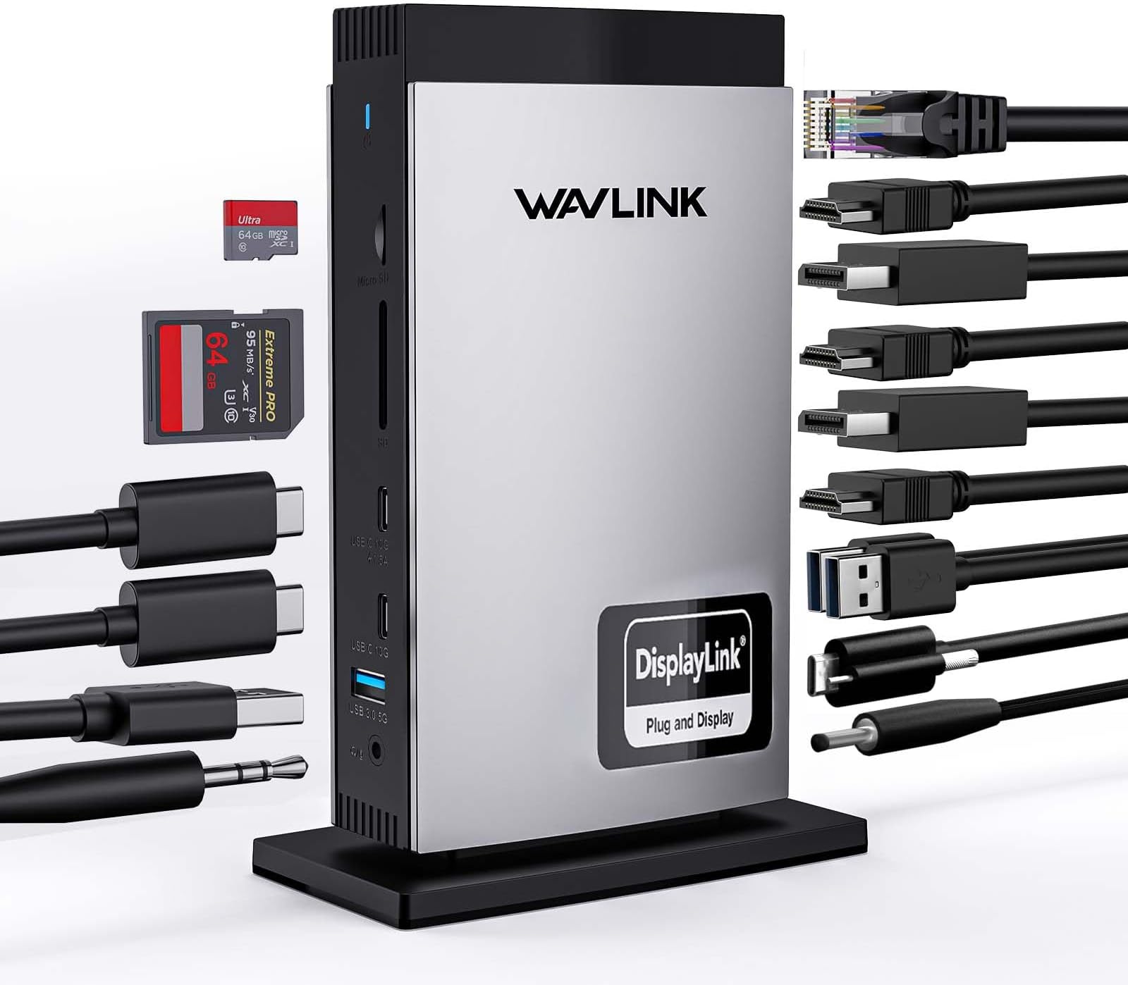 WAVLINK USB C Laptop Docking Station with 3 HDMI, DisplayLink Triple ...