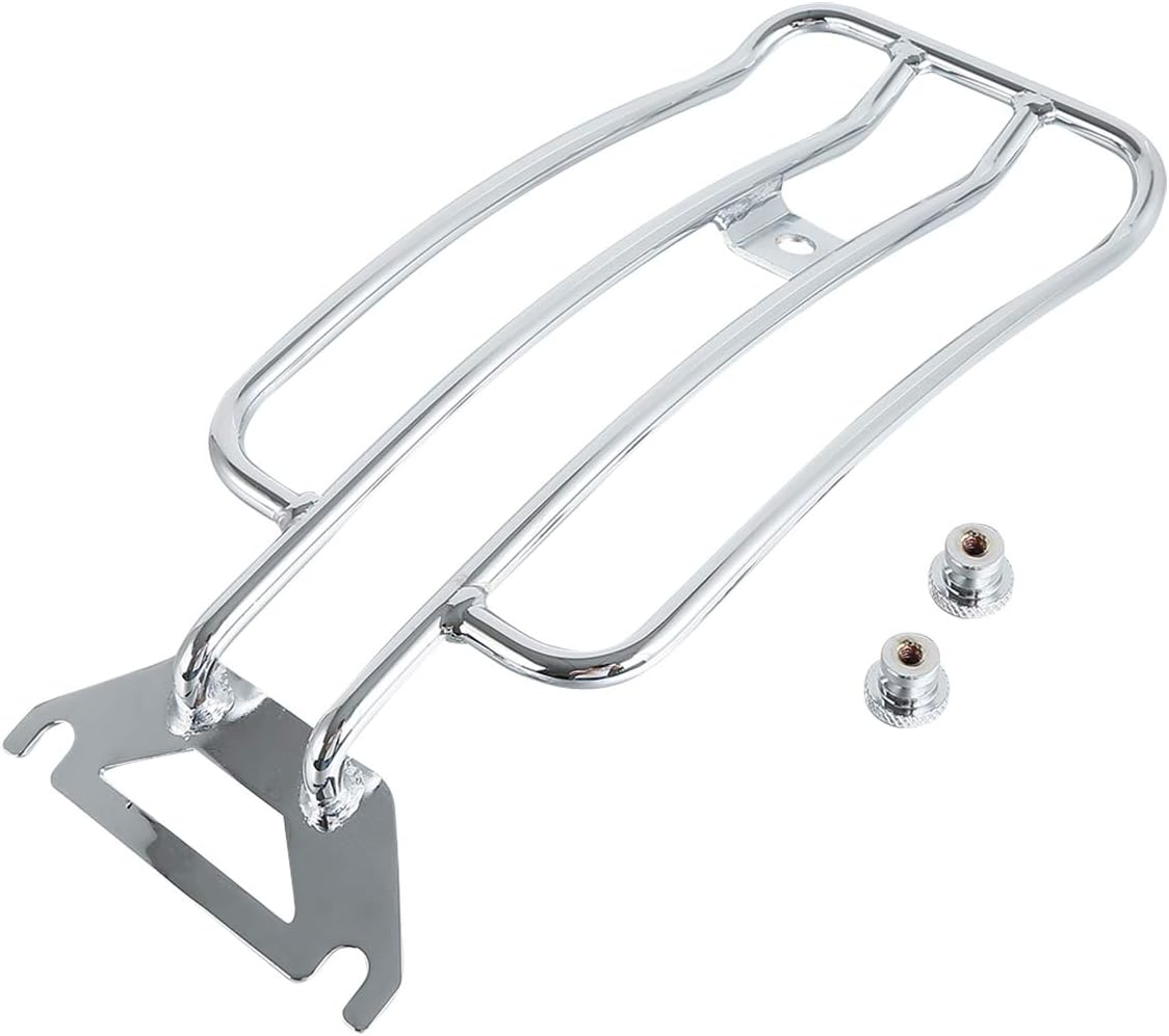 Amazon.com: TCMT Chrome Solo Seat Luggage Rack Fits For Harley Davidson ...