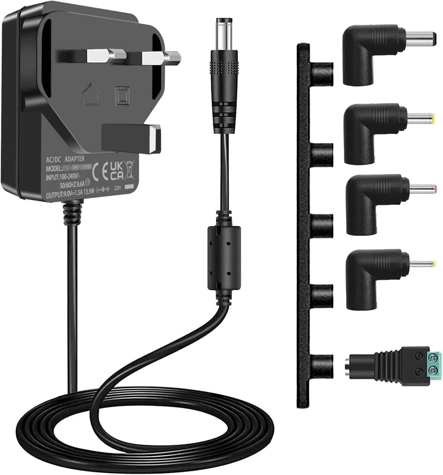 COLM 9V 1A Power Supply Adapter Charger 9 Volt 1000mA 5.5mm x 2.5mm UK ...