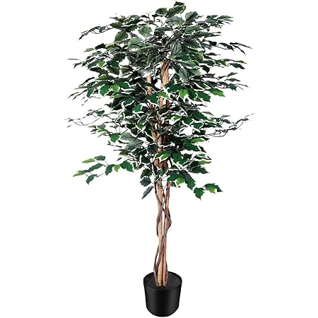 Amazon.com: GTIDEA 6ft Ficus Artificial Tree, Tall Faux Trees Indoor ...