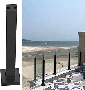 Amazon.com: Indoor Outdoor Glass Panel Post For Deck/Porch/ Balcony ...