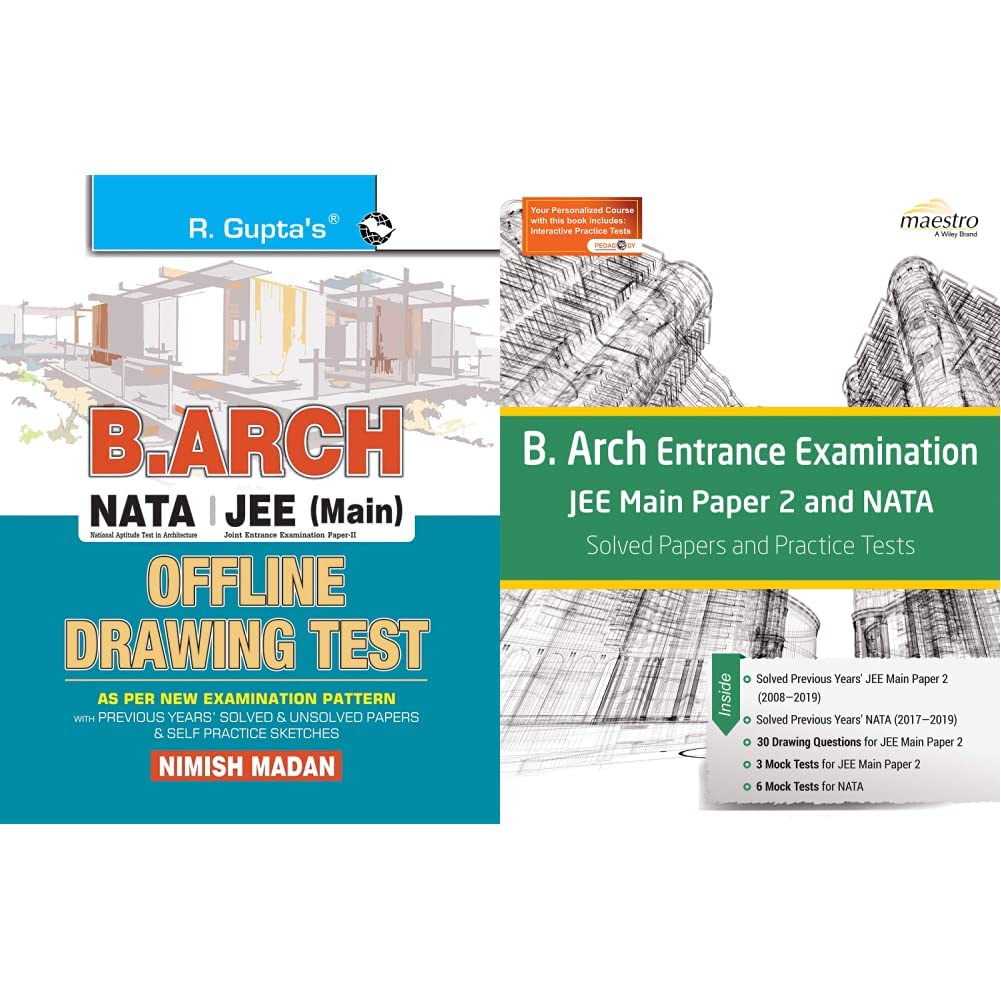 Buy B. Arch/NATA/JEE (Main) Offline Drawing Test+Wiley's B. Arch ...