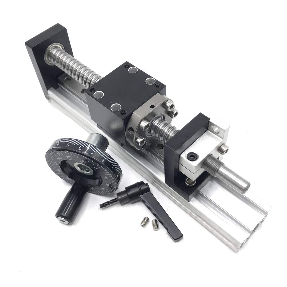 Snapklik.com : Manual Sliding Table 200mm Ballscrew 1605 Linear Rail ...