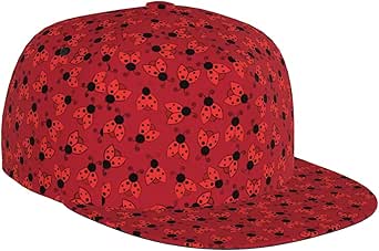 Amazon.com: ASYG Ladybug Baseball Cap Womens Hat Fashion Flat Bill Brim ...