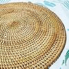 Amazon.com: 4Packs Round Rattan Table Mats, Set of 4 12 Inch Woven ...