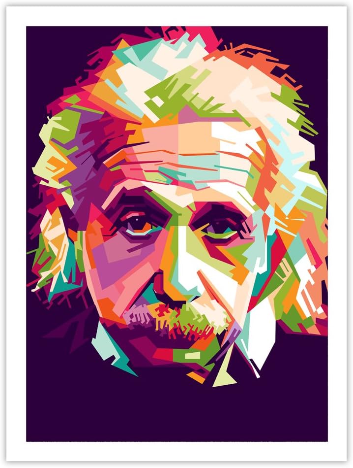 Amazon.com: Albert Einstein Pop Art 18x24 Poster: Posters & Prints
