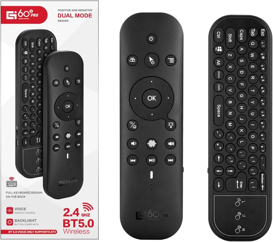 Télécommande Universelle, Nouvelle Télécommande de Voix Bluetooth Améliorée pour Android TV Box ...