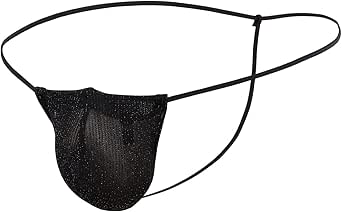 Sunaei Mens Sexy Thong Mesh See Through G-Strings Bulge Pouch Panties ...
