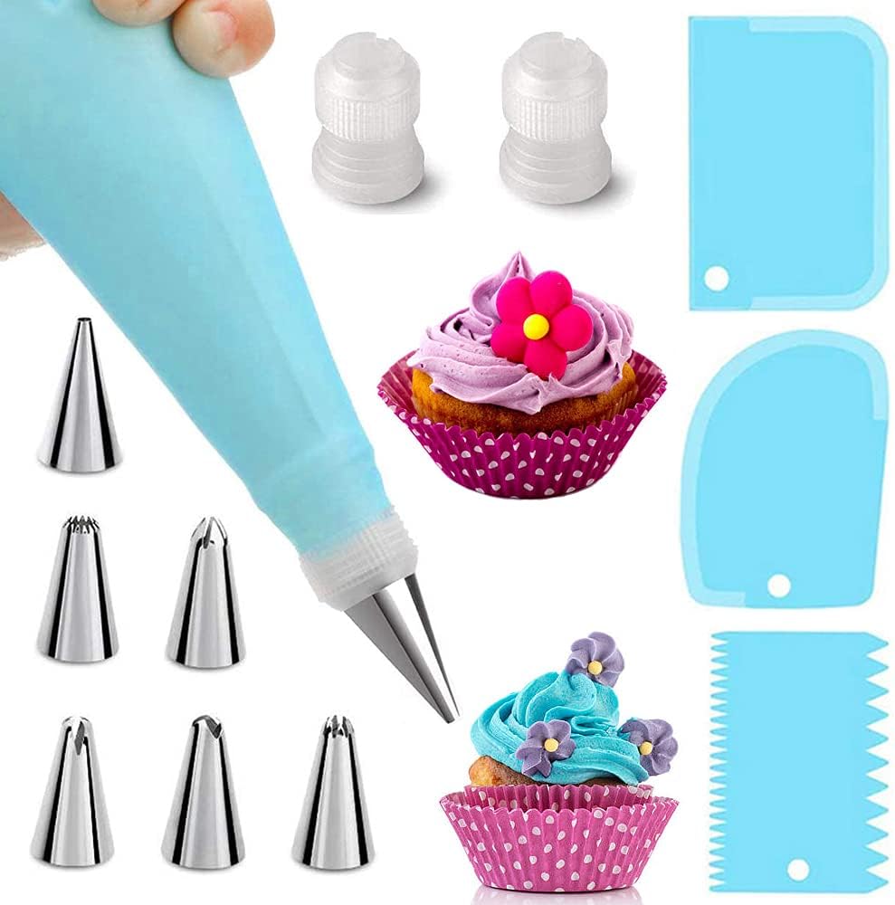 Amazon.com: Piping Bag and Tips Cake Decorating and Baking Supplies Kit ...
