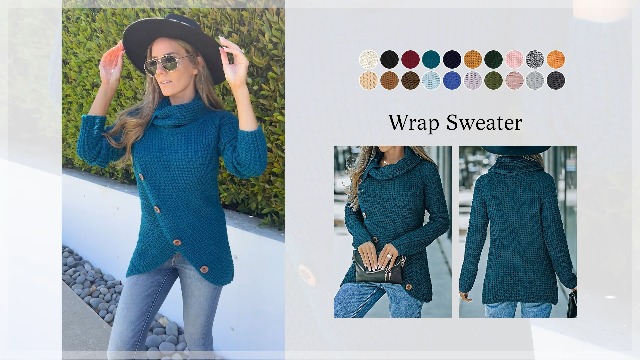 Watch Asvivid Chunky Cowl Neck Sweaters for Women Long Sleeve ...