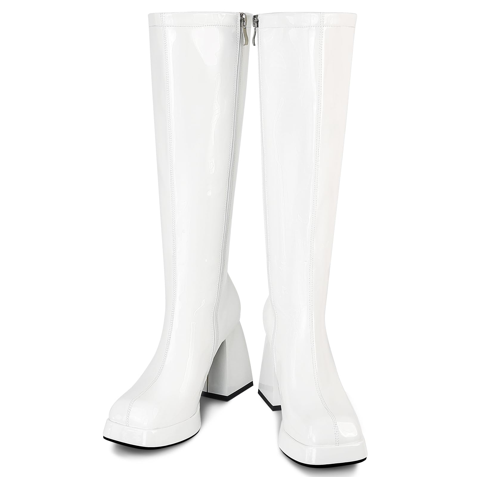 Snapklik.com : White Boots For Women White Gogo Boots Of The 70s Disco ...