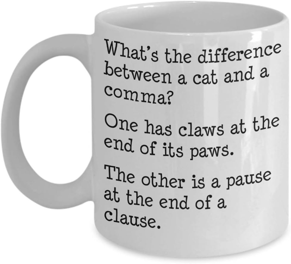 Amazon.com: English Teacher Mug - What's The Difference Between A Cat ...