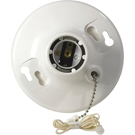 Amazon.com: Leviton 9726-C One-Piece Glazed Porcelain Outlet Box Mount ...