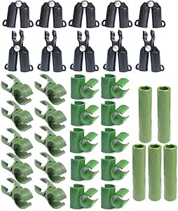 MISNODE 35PCS 16mm Garden Stake Connectors, 5 Types Adjustable Plant ...