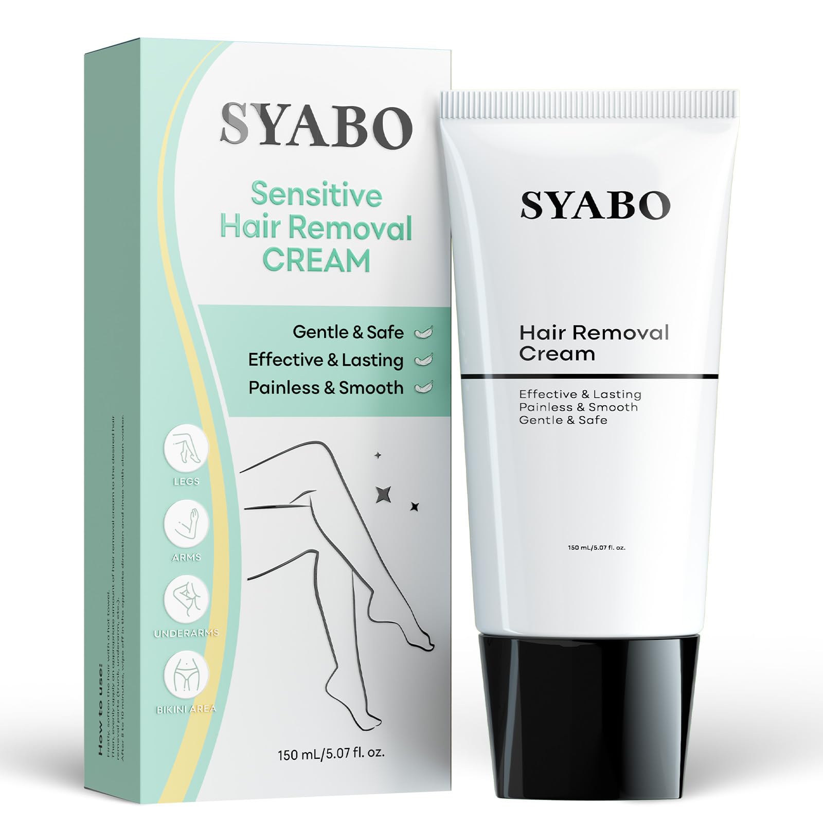 Amazon.com : Sensitive Skin Hair Removal Cream - Painless Bikini Hair ...