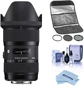 Amazon.com : Sigma 18-35mm f/1.8 DC HSM Art Lens for Canon EF, Bundle ...
