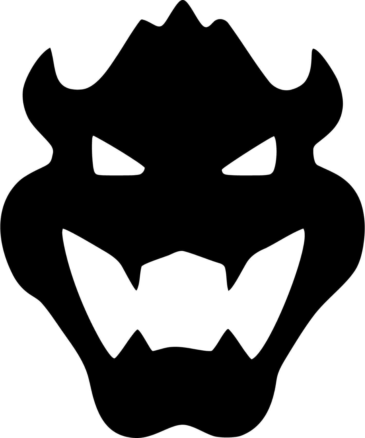 Amazon.com: Villian Bowser FACE Logo Vinyl Stickers Symbol 5.5 ...
